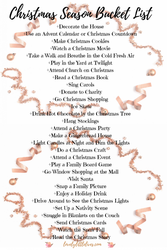 A Christmas Bucket List to Help You Savor & Focus on the Season ...